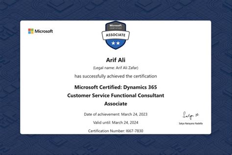 Arif Ali On Linkedin Aaaaaaand Another One Now Fully Certified In Ms D365 Cs Module Also As…