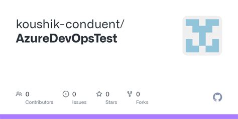 GitHub Koushik Conduent AzureDevOpsTest
