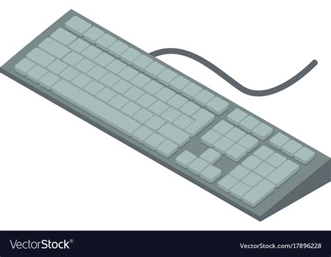 Keyboard Icon Isometric D Style Royalty Free Vector Image