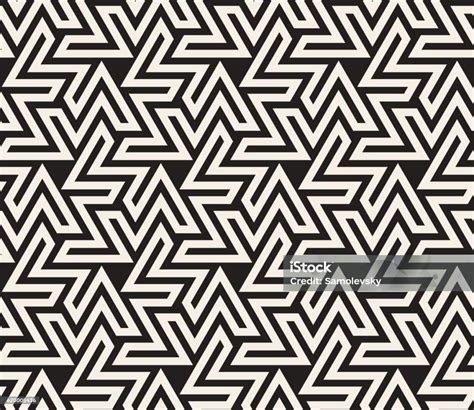벡터 매끄러운 흑백 기하학적 라인 삼각형 지그재그 모양 0명에 대한 스톡 벡터 아트 및 기타 이미지 0명 기하 도형 대칭