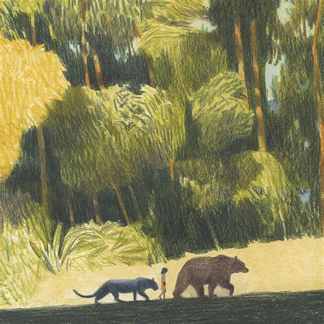 Mowgli Bagheera And Baloo Illustrazione Di Andrea Serio