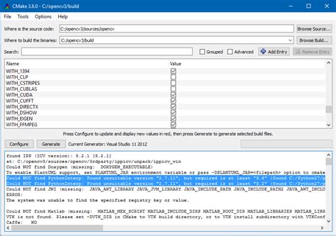 Compiling Opencv 300 For Python 2711 On Windows Stack Overflow