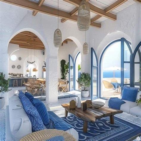 Pin By Lavines On Interior Beach House Interior Design Greek House