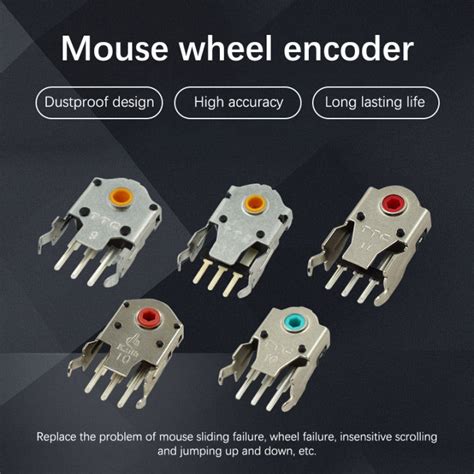 For Kailh 7911mm Rotary Mouse Scroll Wheel Encoder With 174mm Hole Mark 20 40g Force For Pc