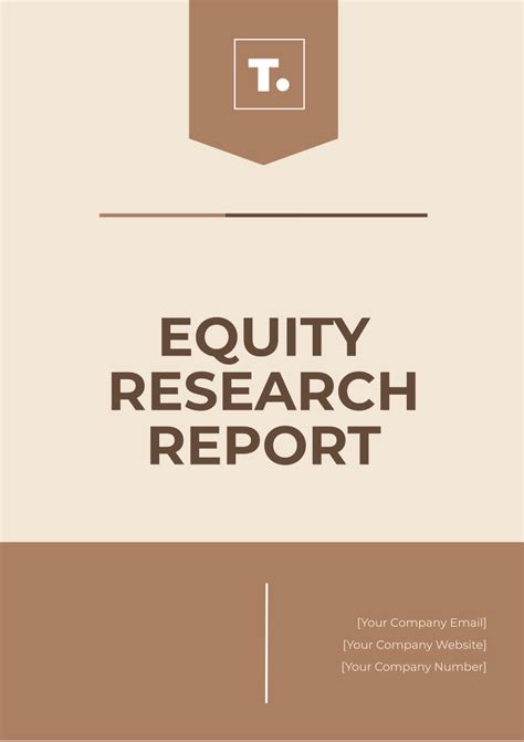 Free Equity Research Report Template To Edit Online