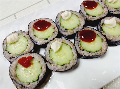 등산도시락 추천 통오이김밥 레시피