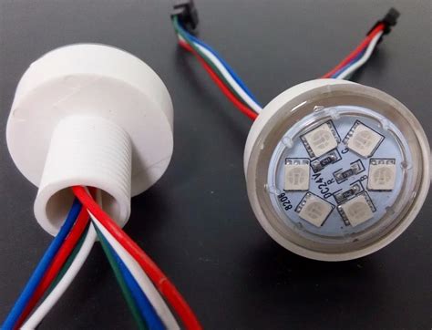 38mm Diameter DC24V Addressable Rgb Full Color IP68 GS8206 Pixel Module 6pcs 5050 Led 1 44W With