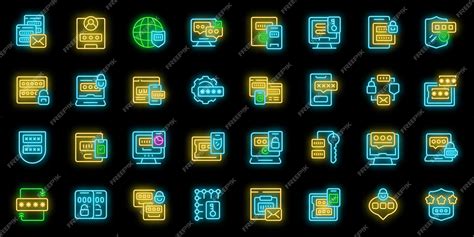 Premium Vector Multi Factor Authentication Icons Set Outline Vector