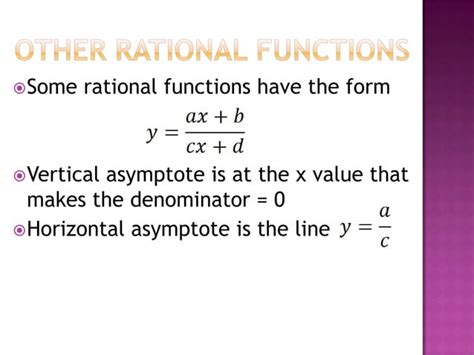 9 2 Graphing Simple Rational Functions PPT
