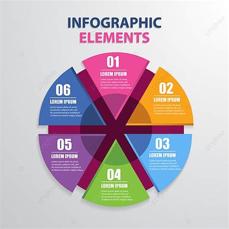 The Info Graphic Elements Are Arranged In A Circle With Different Colors And Numbers On Each Side
