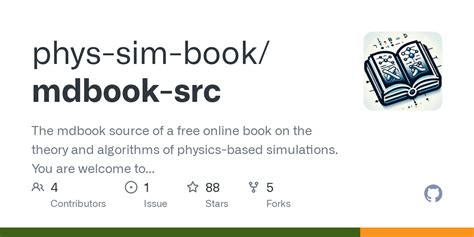 Github Phys Sim Bookmdbook Src The Mdbook Source Of A Free Online Book On The Theory And