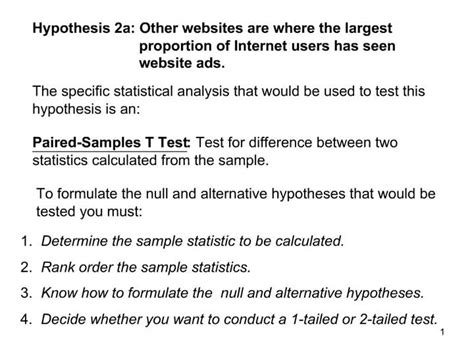 PPT Paired Samples T Test Test For Difference Between Two Statistics Calculated From The