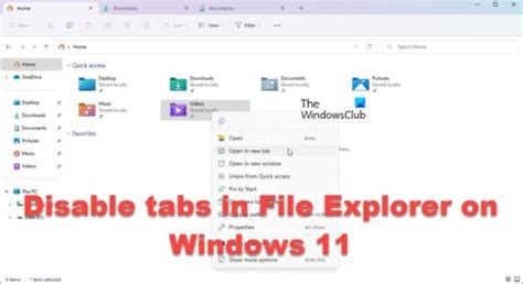 How To Disable Tabs In File Explorer On Windows 11
