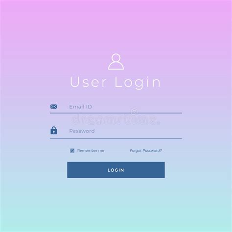 User Friendly Login Page Screen Template For Web Access Stock Vector Illustration Of Template