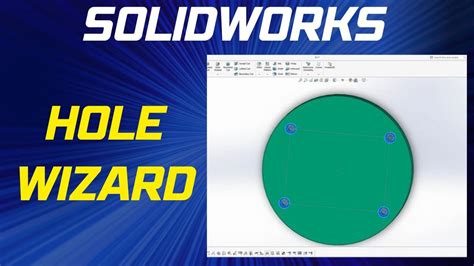Hole Wizard Solidworks Tutorial For Beginners Youtube
