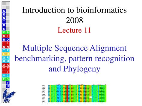 Ppt Multiple Sequence Alignment Benchmarking Pattern Recognition And