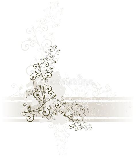 Angular Pattern In Grey And Br Vector Illustration Abstract Floral