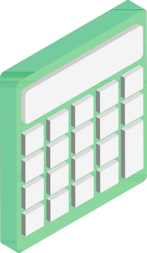 Isometric Calculator Icon In Green And White Color Vector Art At Vecteezy