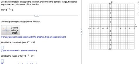 solved use transformations to graph the function determine