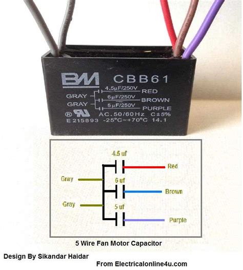 Easy Steps To Wiring A Ceiling Fan Capacitor
