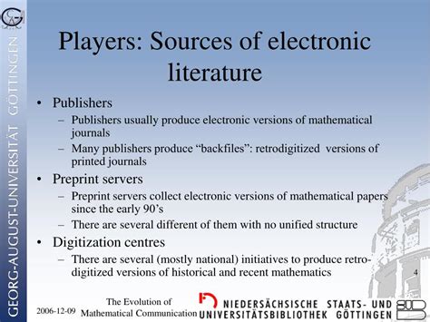 Ppt Using Metadata For The Interlinking Of Digitized Mathematics Powerpoint Presentation Id
