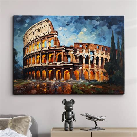 The Colosseum Of Rome Abstract Oil Painting Van Gogh Style Wall Art