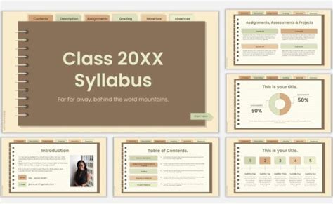Free Editable Syllabus Templates Slidesmania