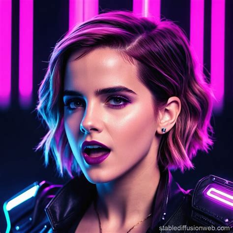 Emma Watson Open Mouth Prompts Stable Diffusion Online