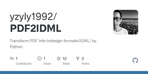 GitHub Yzyly1992 PDF2IDML Transform PDF Into Indesign Formate IDML