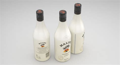말리부 캐리비안 럼 700ml 병 3d 모델 23 Max Free3d