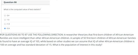 Solved What Is The Computed Value Of Test Statistic