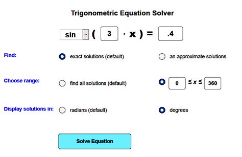 Trigonometric Equation Solver