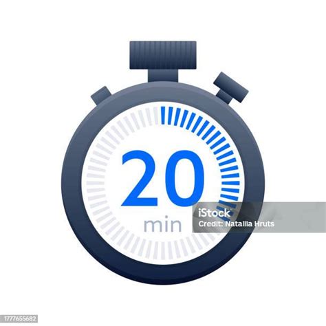 20분 타이머 및 스톱워치 아이콘 카운트다운 기호입니다 주방 타이머 아이콘입니다 벡터 일러스트 레이 션 2에 대한 스톡 벡터 아트 및 기타 이미지 Istock