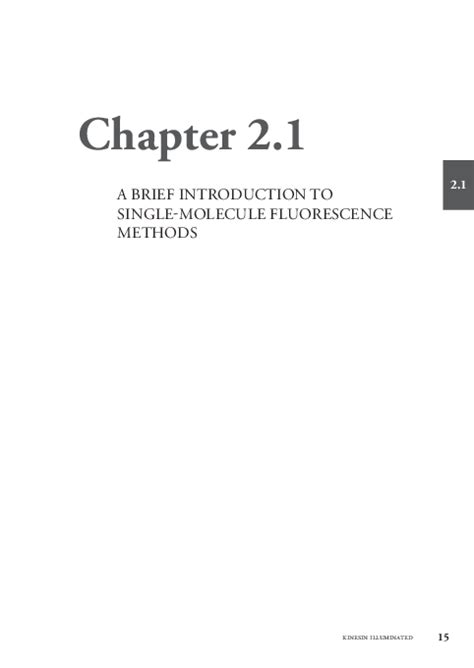 Pdf A Brief Introduction To Single Molecule Fluorescence Methods