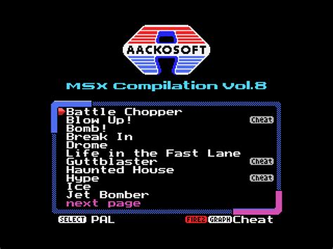Msx Compilation Vol 8 Aackosoft 2016 Msx Aamsx Media Generation Msx