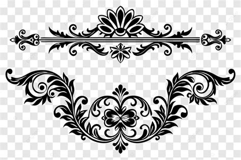 Element Floral Motifs Ornamental Vector Line Art Flower Flower Drawing Floral Drawing