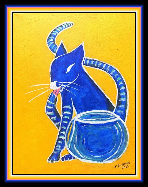 Amateur Artists Museum 2 26 2025 Blue Cat 2 9x12 Acrylic On