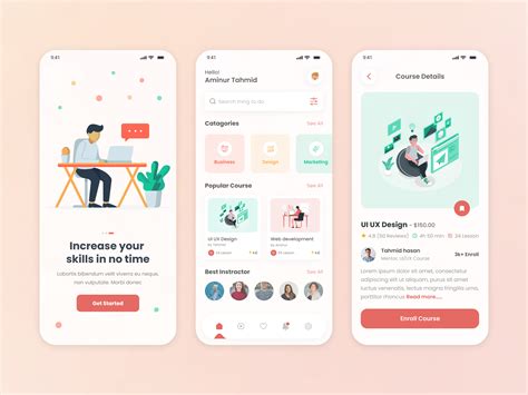 Online Course Mobile App Behance