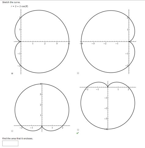Solved Sketch The Curve R Cos Find The Area Chegg Com