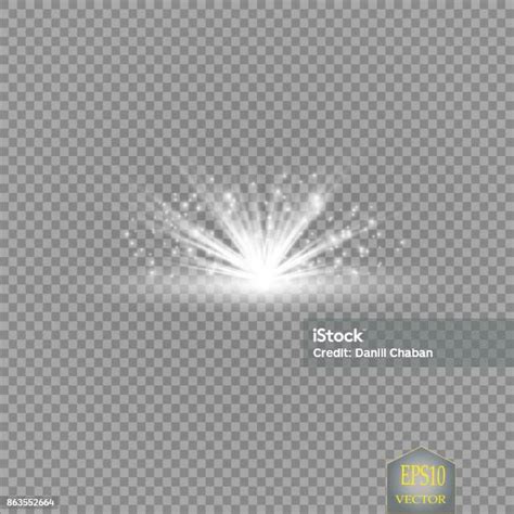 설정 합니다 빛나는 별 태양 입자와 하이라이트 효과로 스파크 색상 Bokeh 빛 반짝임과 장식 어두운 배경 투명 벡터 Eps10 광선에 대한 스톡 벡터 아트 및 기타 이미지