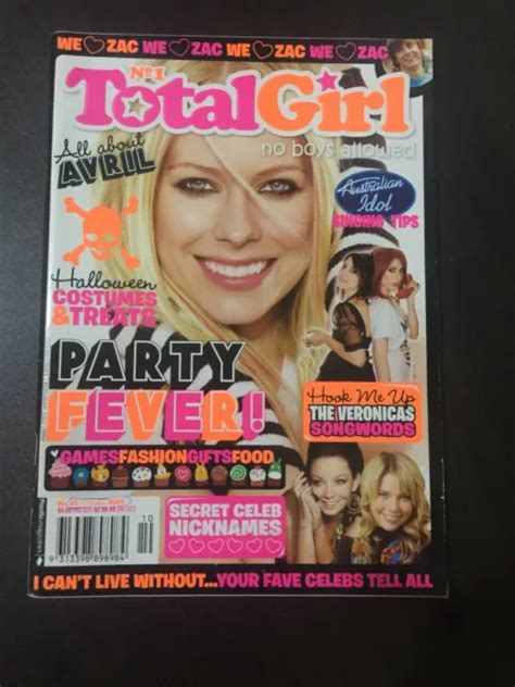 Total Girl Magazine Girlie Teen Mag Celebrity Gossip Oct 2007 Avril