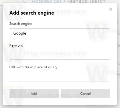 Change Search Engine In Microsoft Edge Chromium