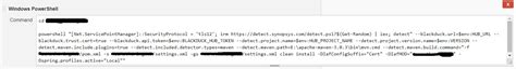 Powershell How To Pass Multiple Parameter To Mand For Blackduck Hub