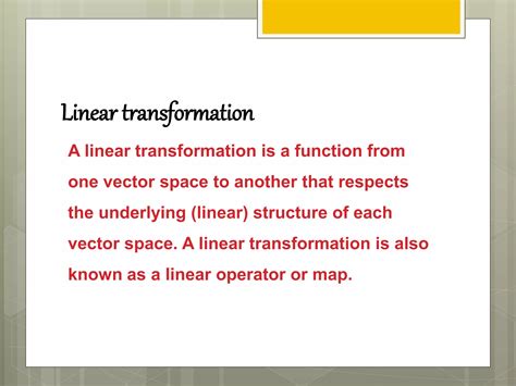 Matrix Of Linear Transformation Pptx