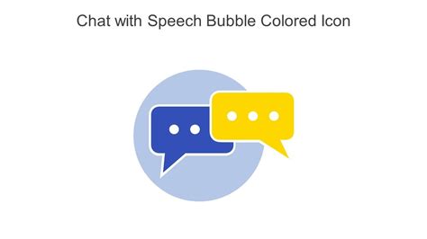 Chat With Speech Bubble Colored Icon In Powerpoint Pptx Png And Editable Eps Format