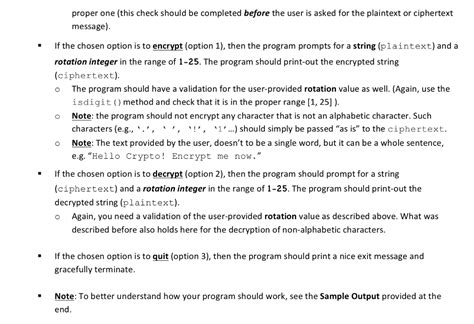 Solved Write A Menu Driven Program Cryptopy That Will Be