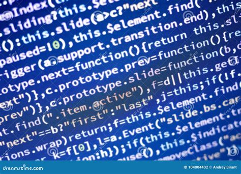 Javascript Code Computer Programming Source Code Abstract Screen Of
