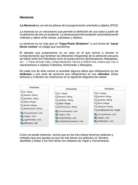 Herencia Java Pdf Herencia Programación Orientada A Objetos Paradigmas De Programación