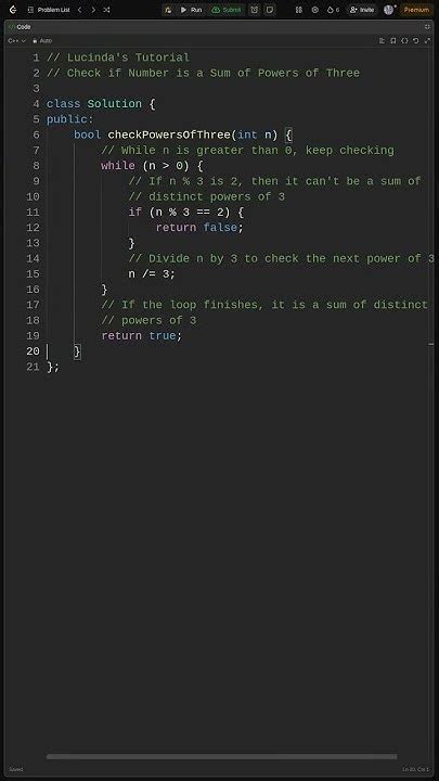 🎀leetcode Problem 1780🎀 Check If Number Is A Sum Of Powers Of Three