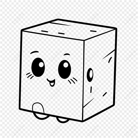 무료 색칠 공부 페이지 상자 외곽선 스케치의 귀여운 그림 벡터두꺼운 선삽화 Png 일러스트 무료 다운로드 Lovepik